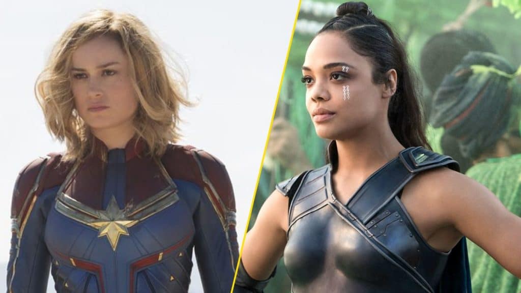 Brie Larson and Tessa Thompson Endorse Captain Marvel/Valkyrie Romance
