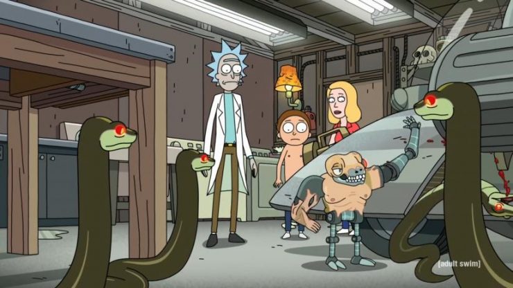 Rick and Morty vs Planet of the terminator snakes
