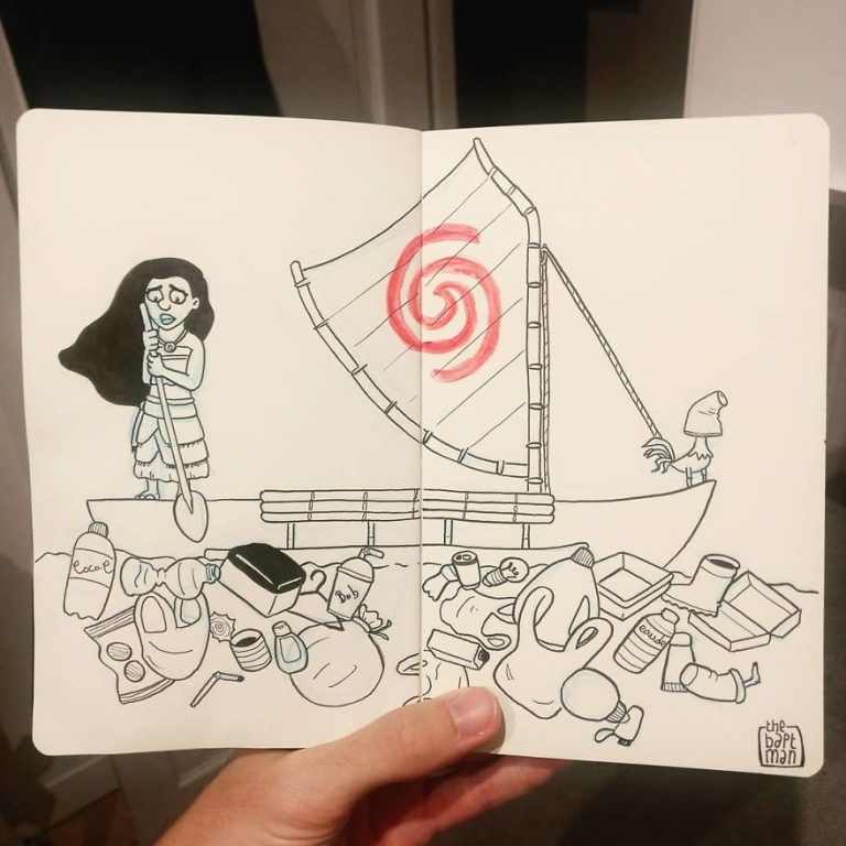 Characters Battling Pollution