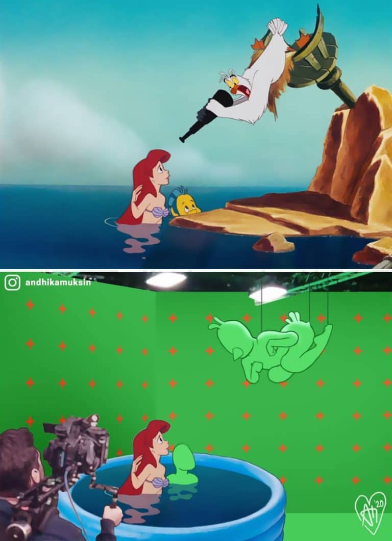 Behind The Scene Photos Of Famous Disney Scenes